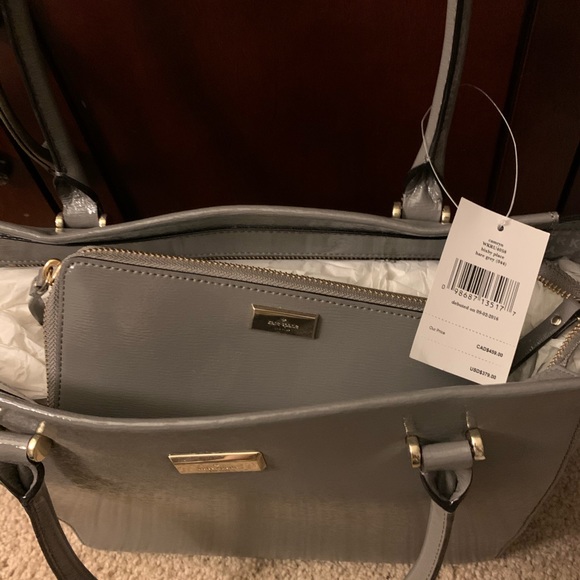 kate spade | Bags | Gray Kate Spade Purse And Matching Wallet | Poshmark
